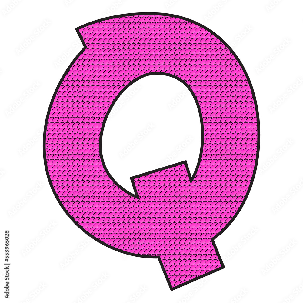 Alphabet Q illustration isolated on png transparent background. Stock ...