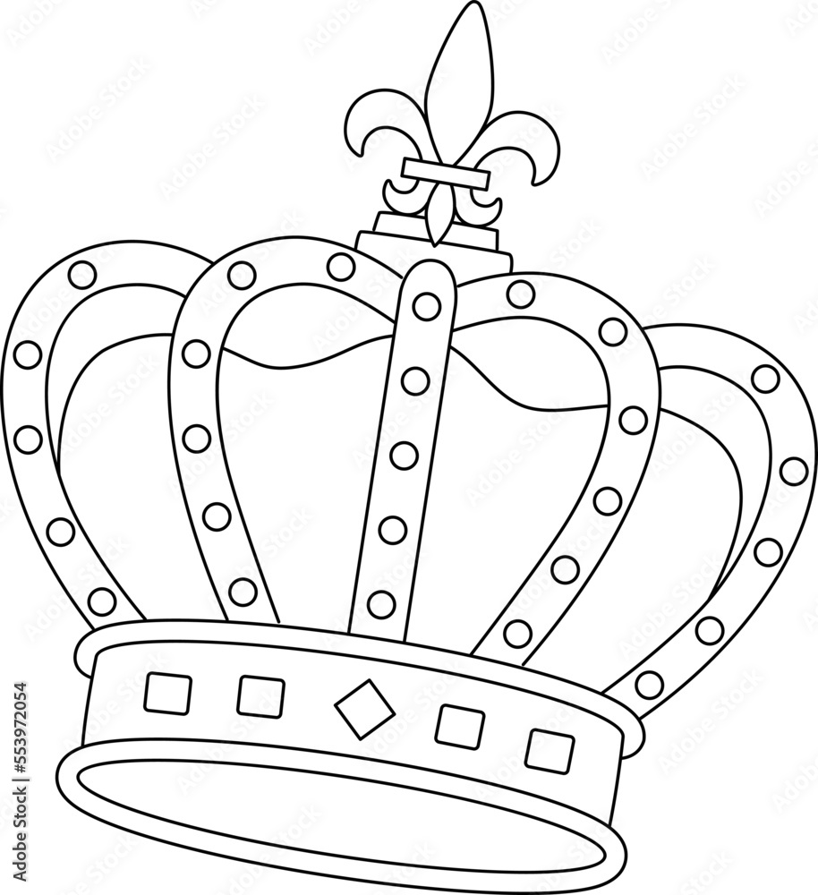 Mardi Gras Crown Coloring Pages