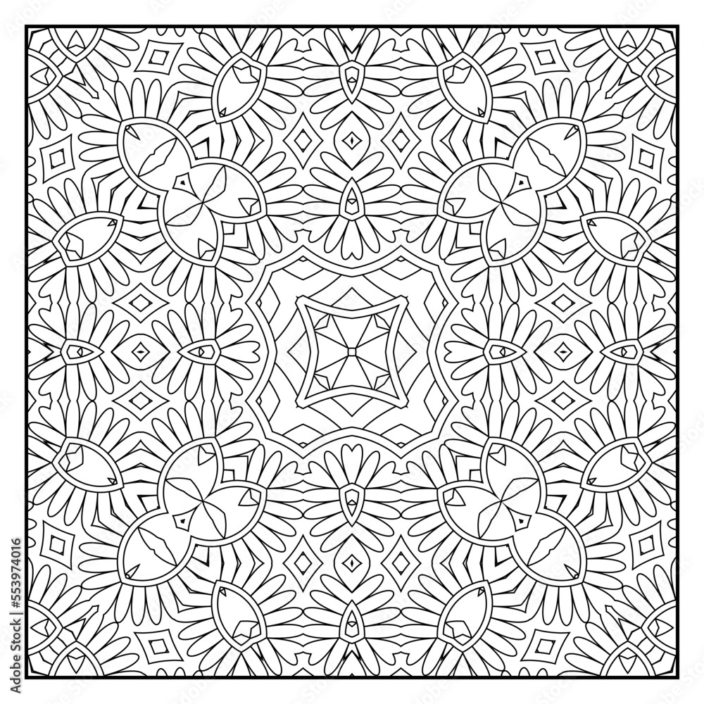 Mandala coloring page for adults. Mandala background. Mandala pattern ...