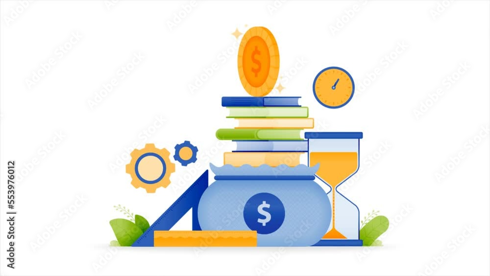 2d motion loop animation video about the merit education scholarship ...