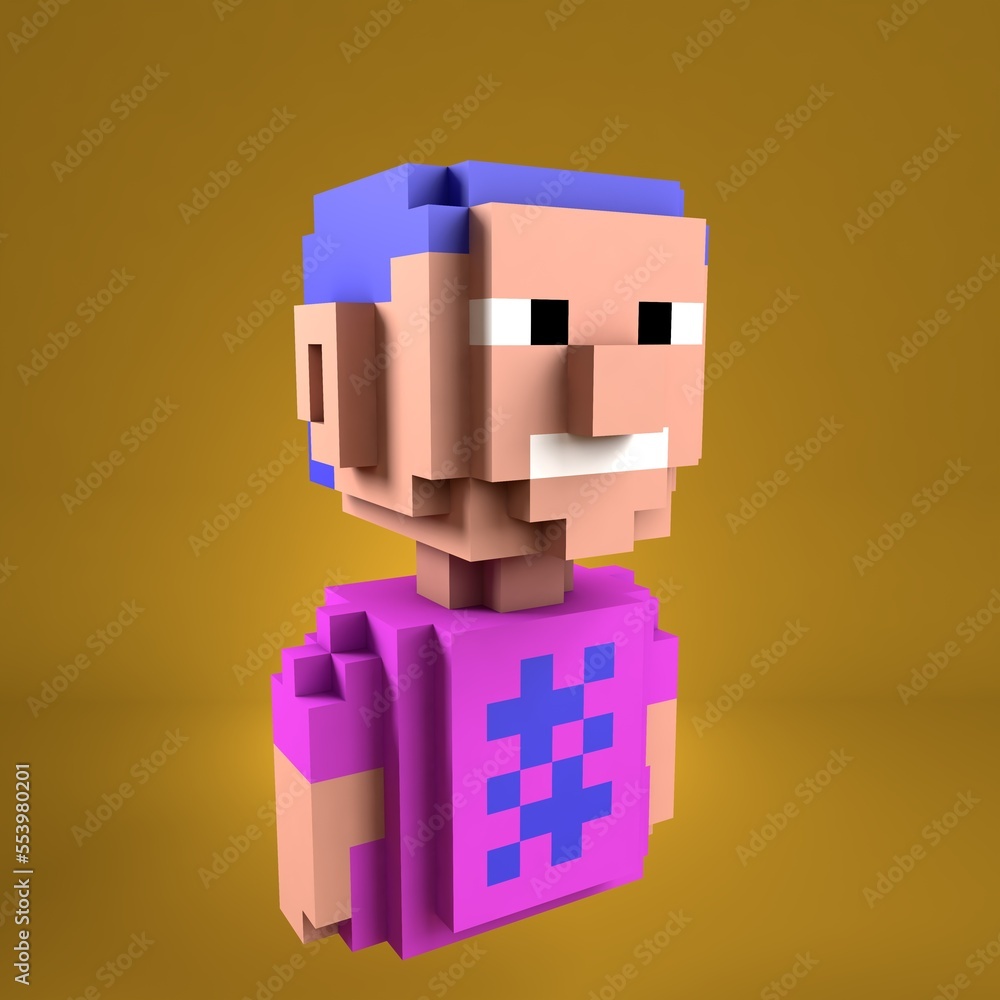 Presentation of NFT Avatar on crypto marketplace. NFT 3d volumetric ...