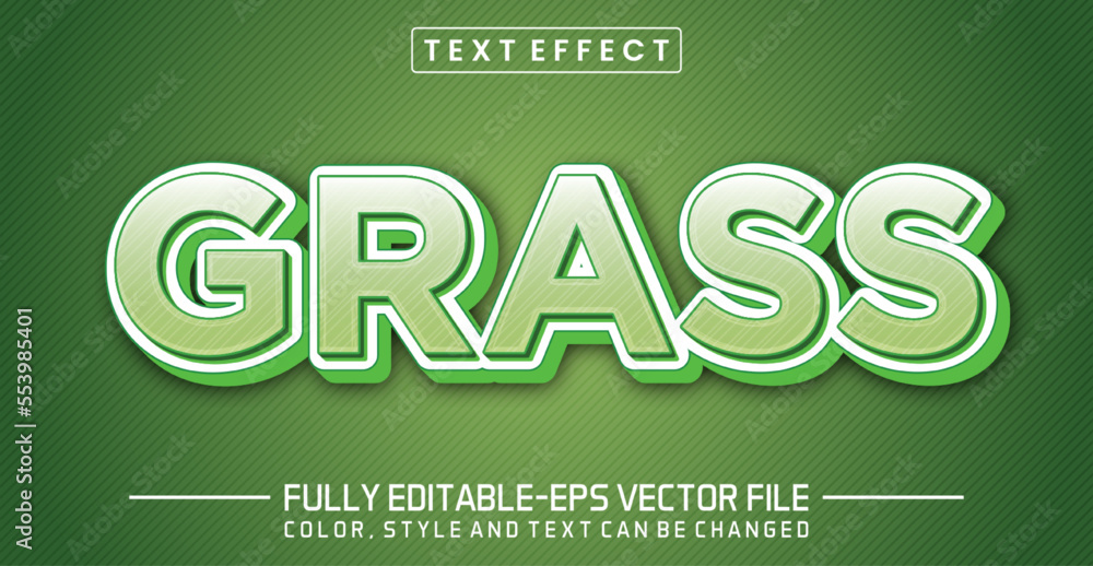 Editable Grass Text Effect Grass Text Style Theme Stock Vector Adobe Stock