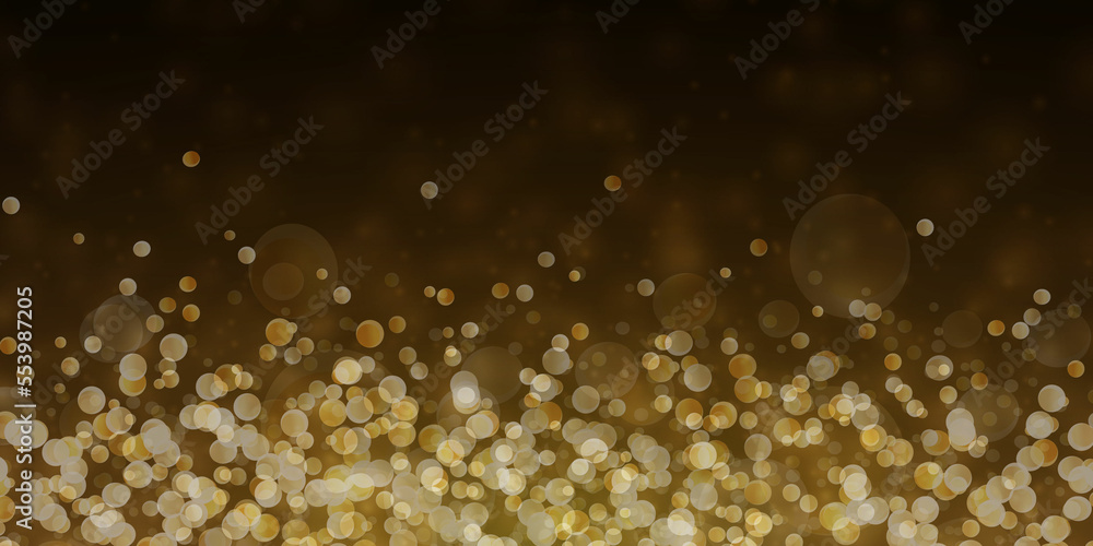 Glow light effect. Gold glitter particles background. Luxury design ...