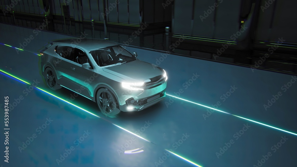 Self Driving High Tech Autonomous Car Using Radar Scanning Environment ...