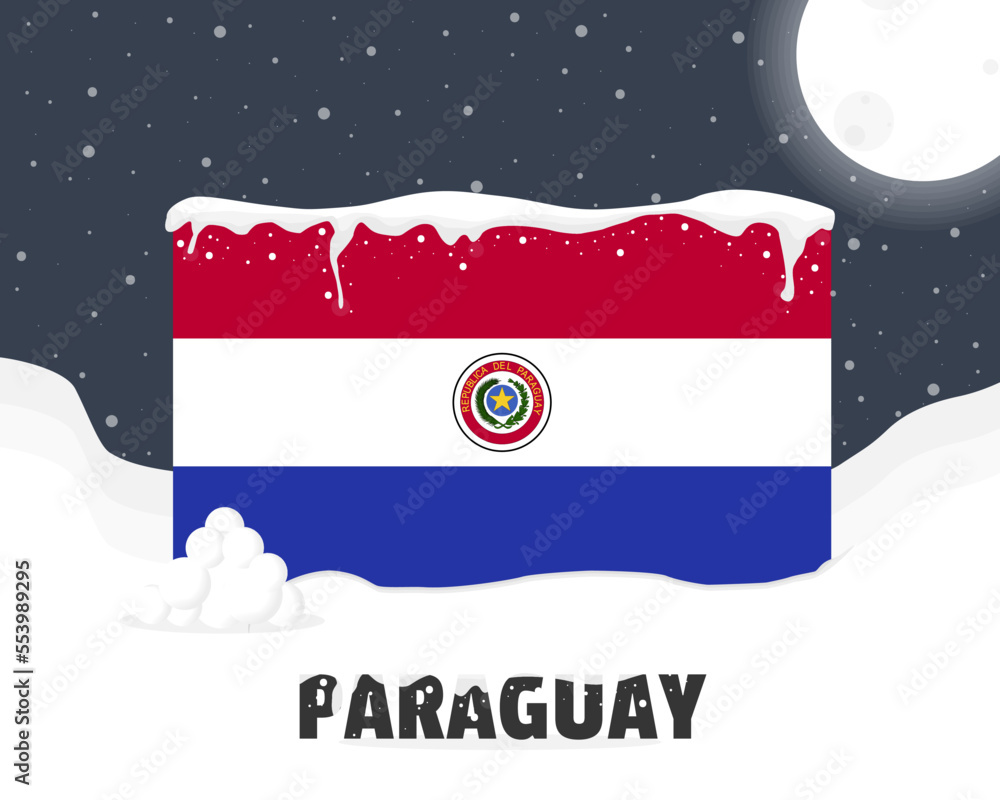Paraguay snowy weather concept, cold weather and snowfall, weather ...