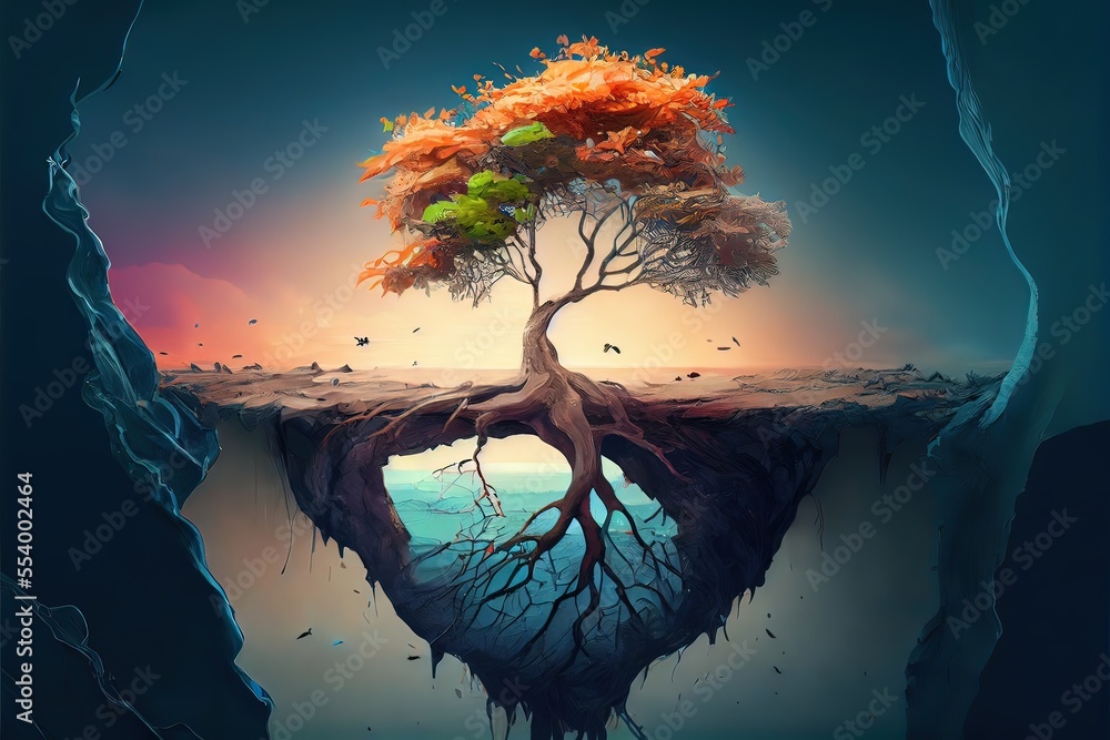 Concept art of hope spiritual life and nature, conceptual painting, A ...