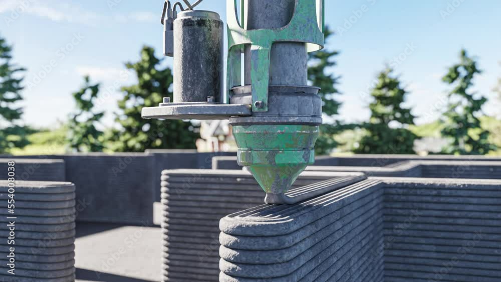 3d printing single-family house with concrete. New technology house ...