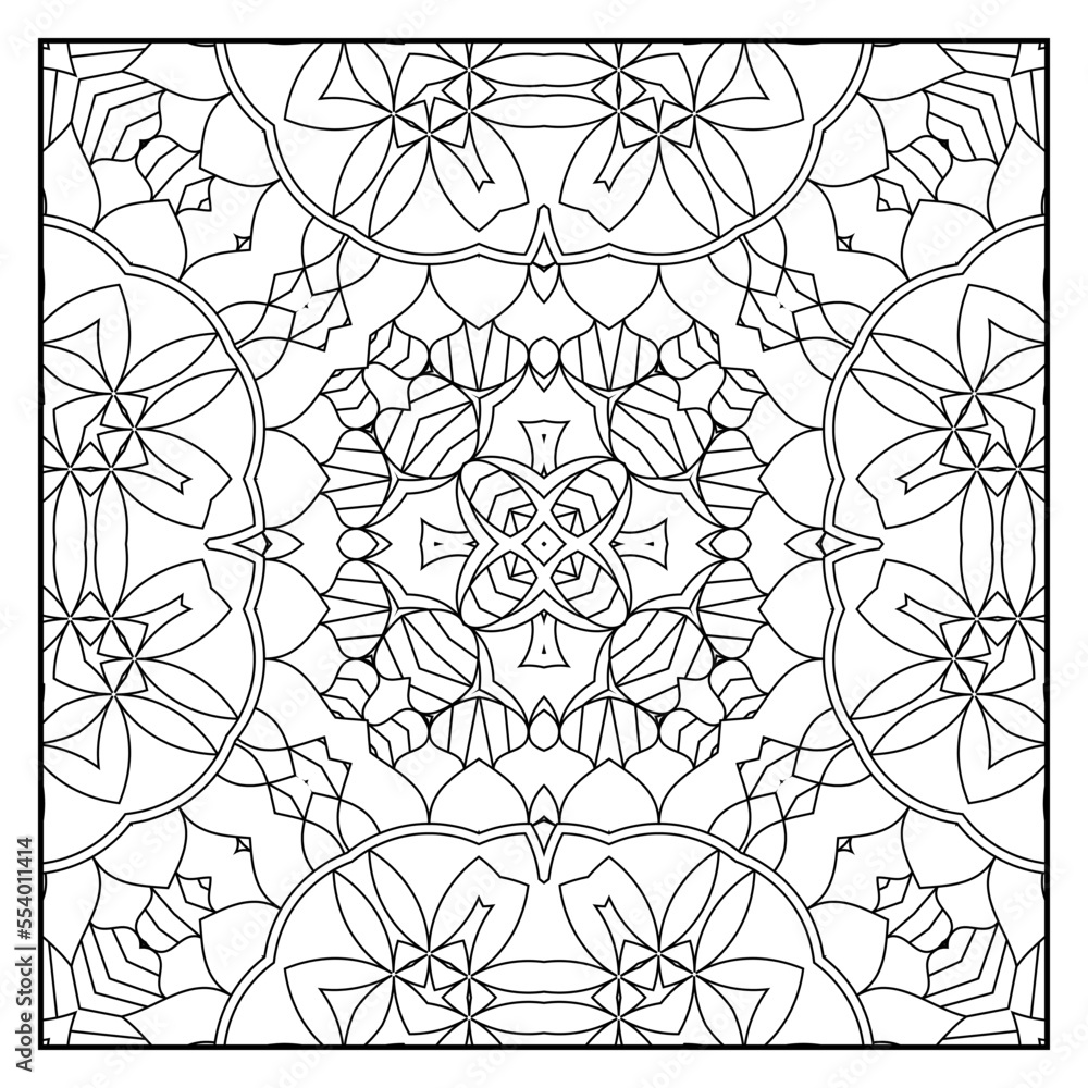 Mandala coloring page for adults. Mandala background. Mandala pattern ...