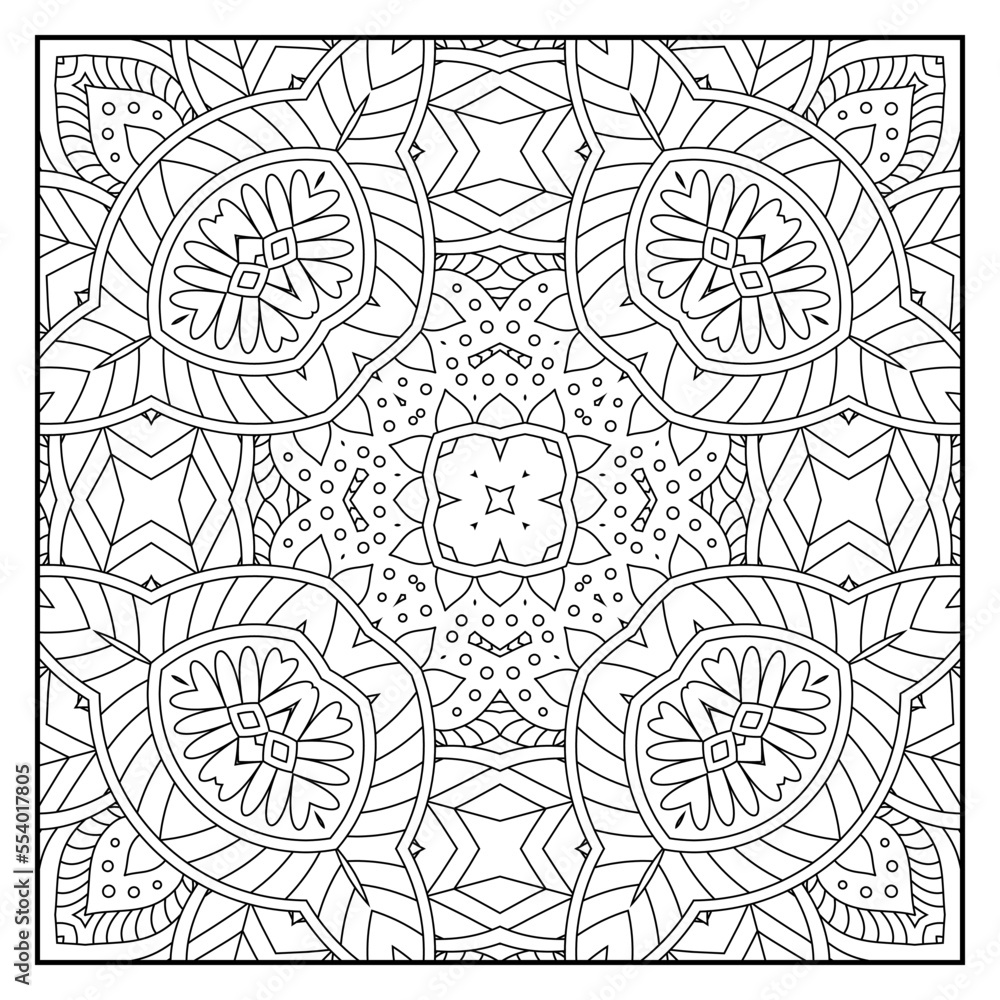 Mandala coloring page for adults. Mandala background. Mandala pattern ...
