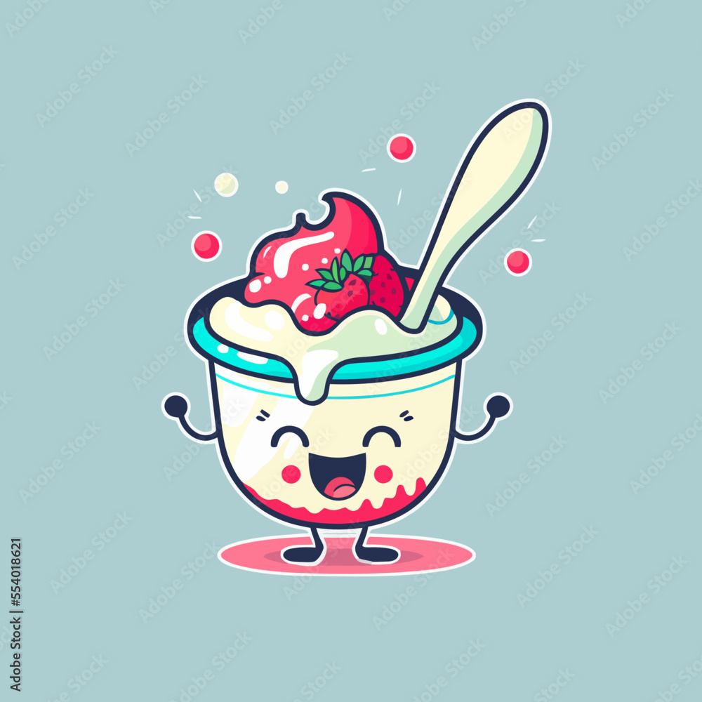 Cartoon Yogurt Cup