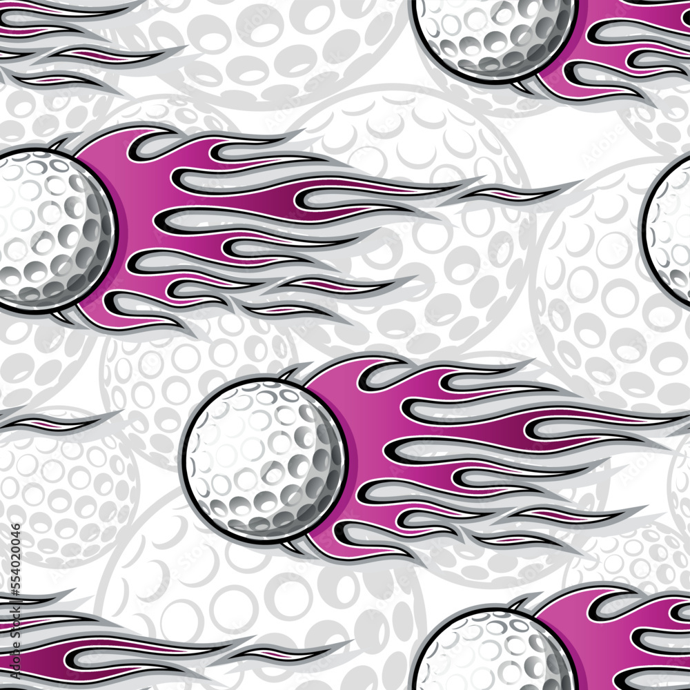 Golf wallpaper design vector illustration image. Repeating tile ...