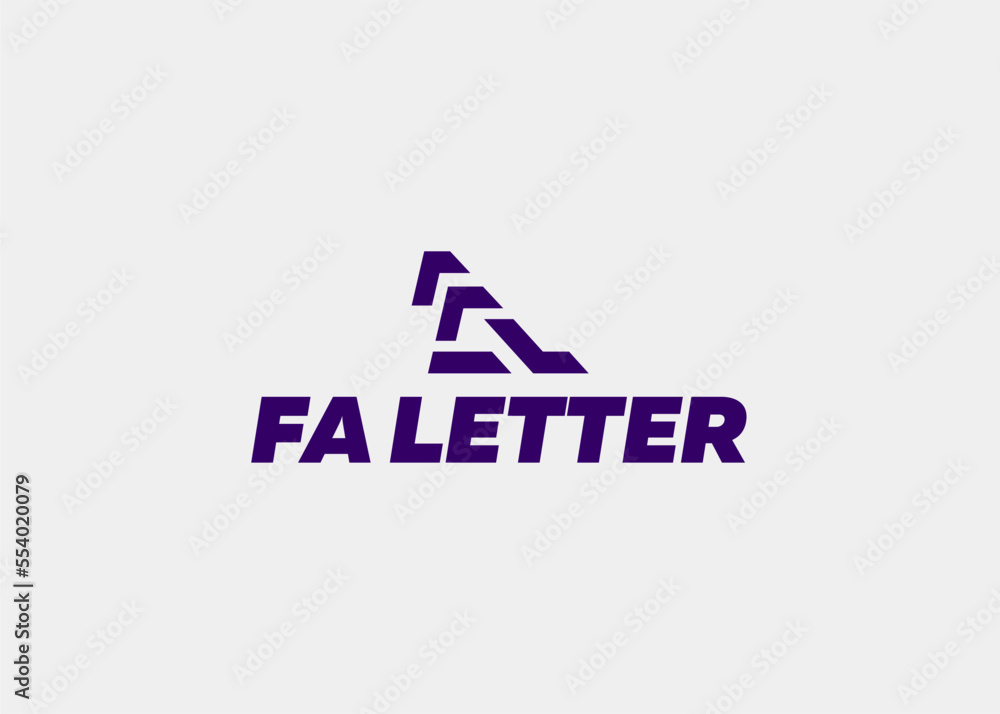 LOGO FA LETTER COMPANY NAME Stock Vector | Adobe Stock