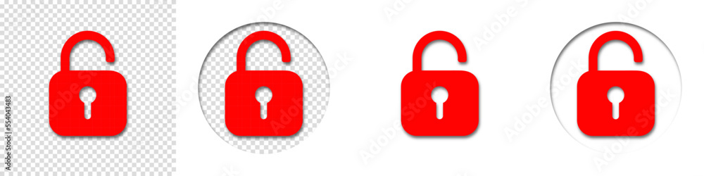 Unlock icons set. Unlock sign and symbol. unlocked padlock icon Stock ...