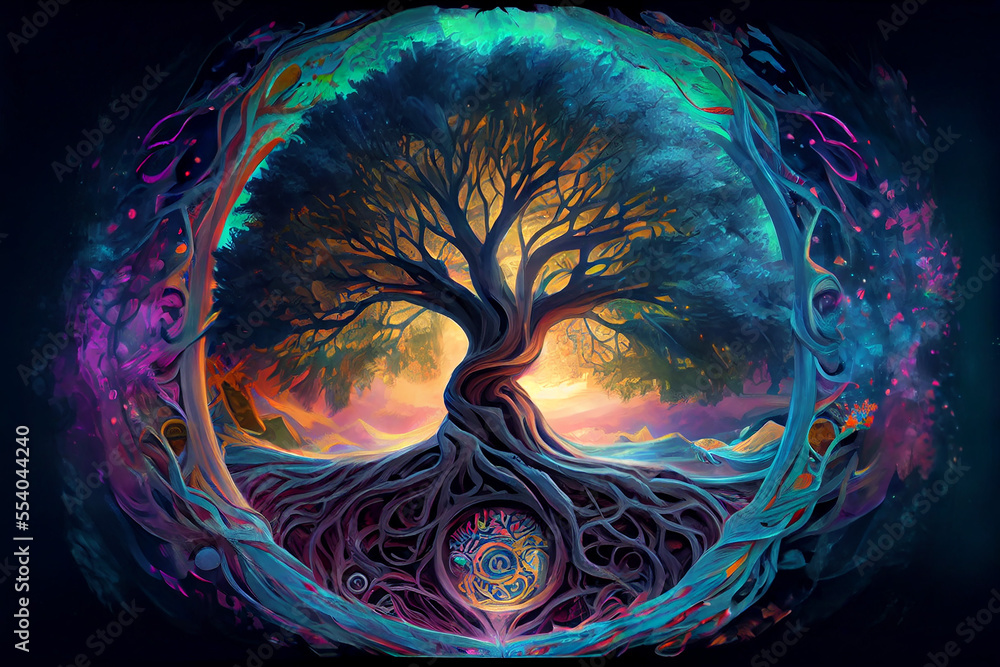 Yggdrasil from Norse Mythology, Realm Between Realms, Tree of Life ...