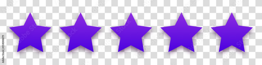 Star purple icon on transparent background. Customer feedback concept ...