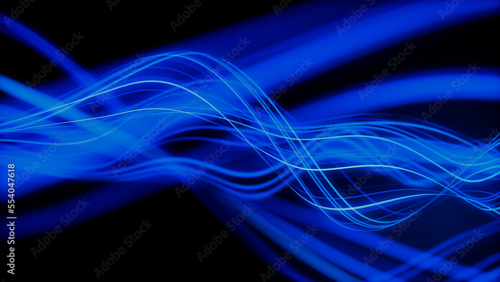 Sound Wave and Audio Technology Concept. Blue, Futuristic Digital Style ...