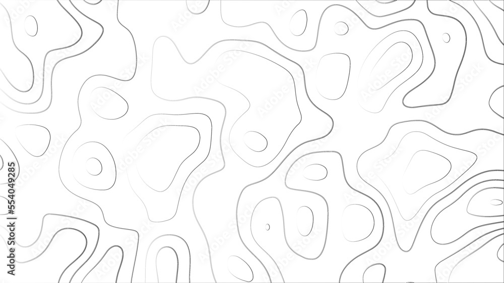 Abstract white topography vector background. Line topography map design ...