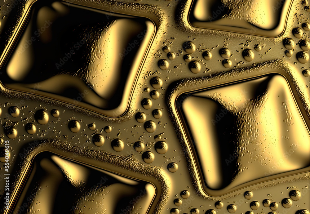 Golden surface with irregular structure, some distressed spots on ...