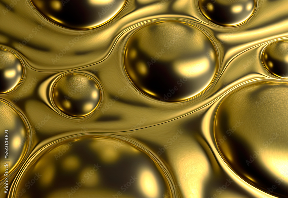 Golden surface with irregular structure, some distressed spots on ...