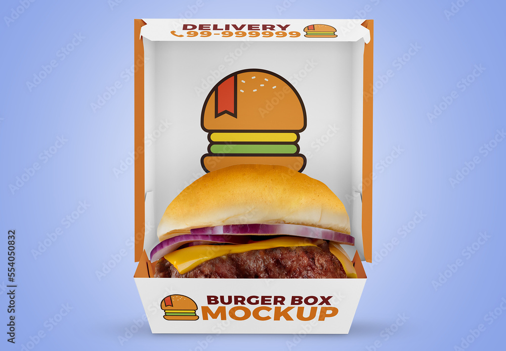 hamburger box template