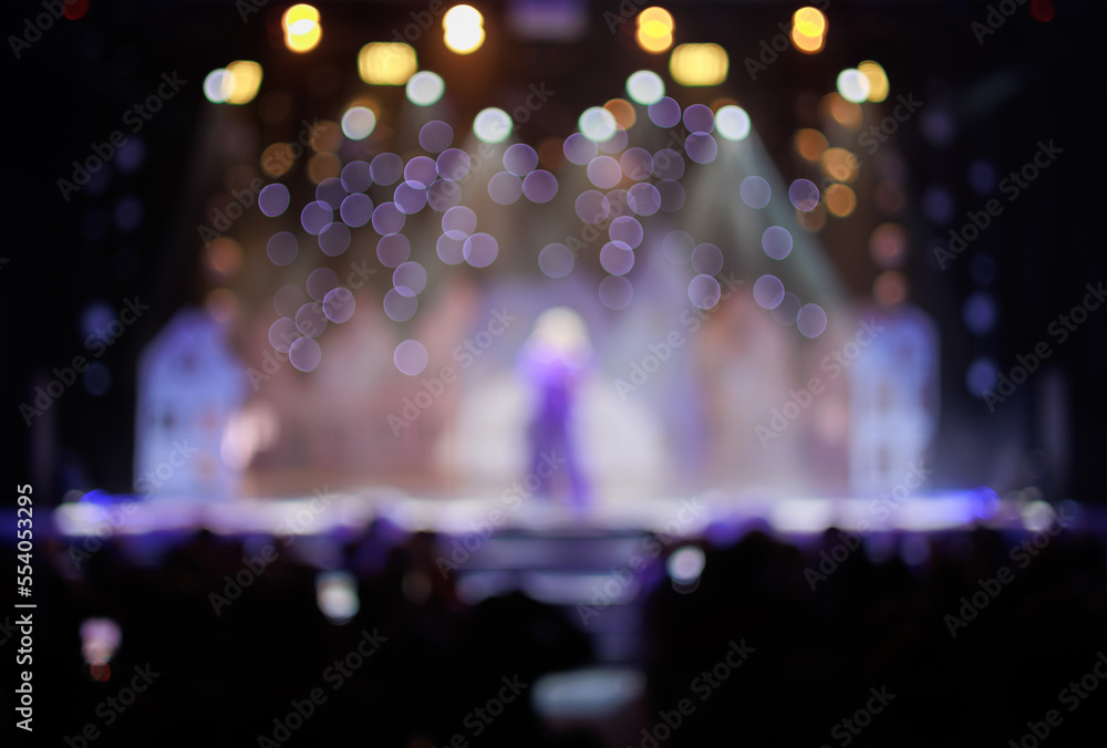 Texture blur and defocus, background for design. Stage light at a ...