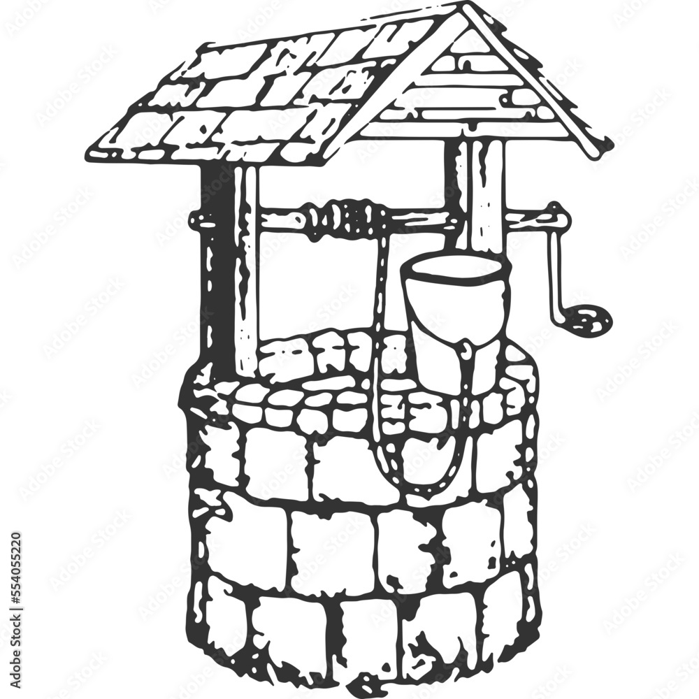Well Clipart Black And White