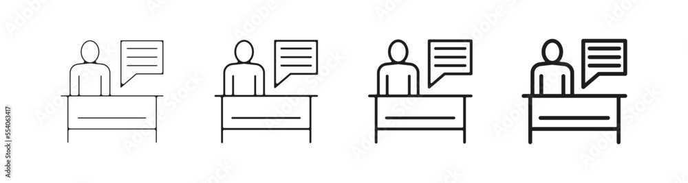 Pictogramme icones et logo bureau travail office Stock Vector | Adobe Stock