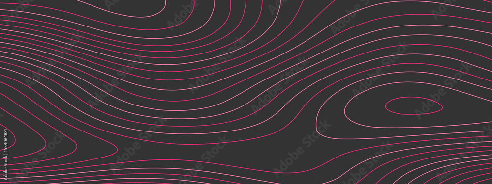The stylized colorful abstract topographic map with lines and circles ... The stylized colorful abstract topographic map with lines and circles ...