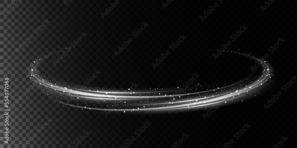 Abstract light lines of movement and speed in white. Light everyday ...