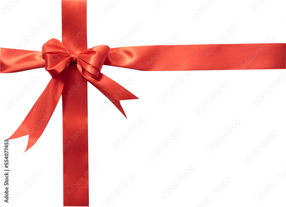 Cross ribbon with cute red ribbon bow for valentine gift box ornament ...