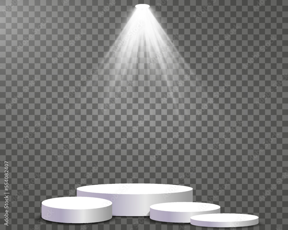 Set of vector spotlights. various forms of light. Stage spotlights ...