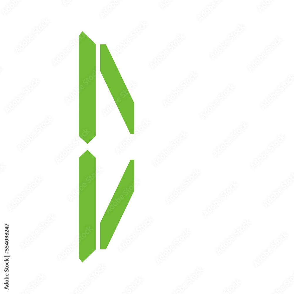 Simple illustration of digital letter or symbol Electronic figure of ...