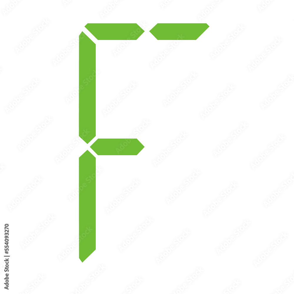 Simple illustration of digital letter or symbol Electronic figure of ...