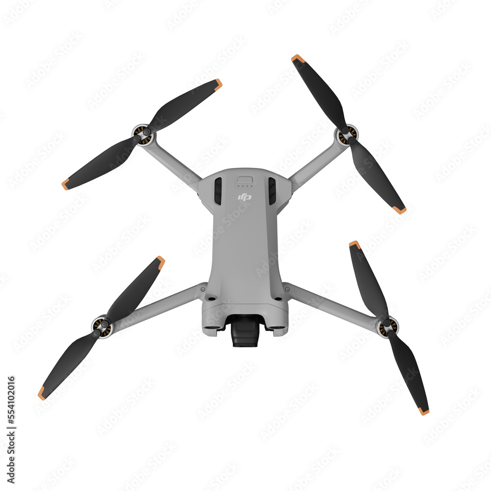 DJI MINI 3 PRO DRONE, 3D RENDERING OF DRONE ON ISOLATED WHITE ...