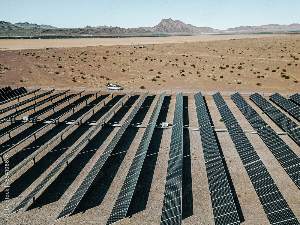 Off grid self contained campervan van life recreational vehicle parked ...