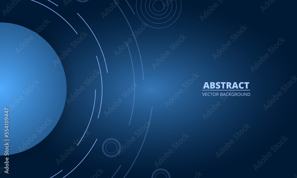 Abstract technology innovation hi-tech blue background. Geometric ...