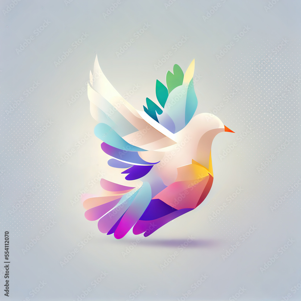 logo, dove of peace, icon, world, truce, bird, dove, art illustration ...