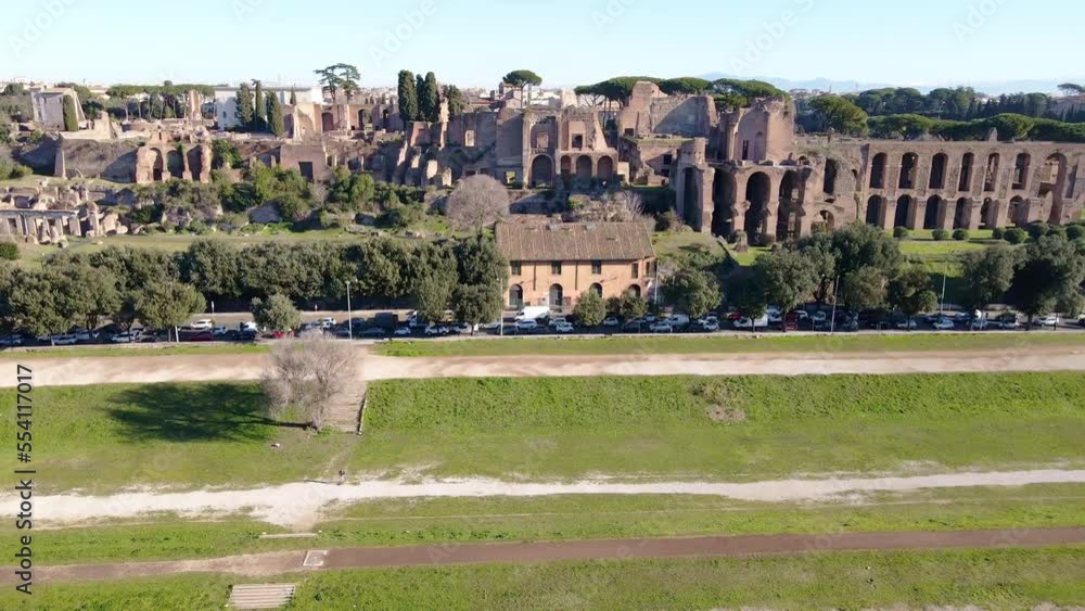 Video „Stone remains of antique Italian architecture in the downtown of ...