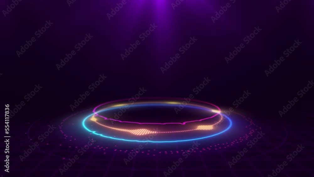 Abstract animation of colorful sound wave circle equalizer. Animation ...