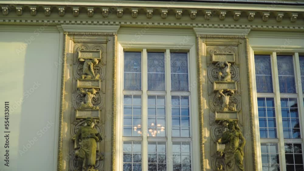 historic library outdoor wall sculpture decorations statues Greek gods ...
