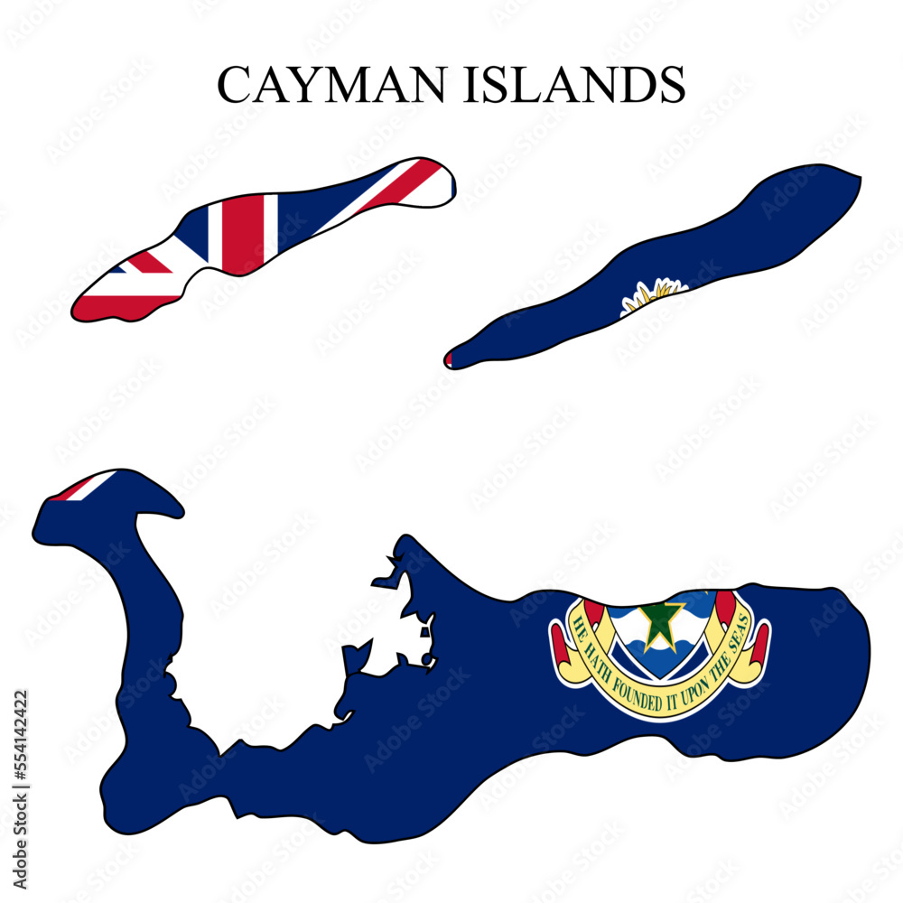 Cayman Islands map vector illustration. Global economy. Famous country ...