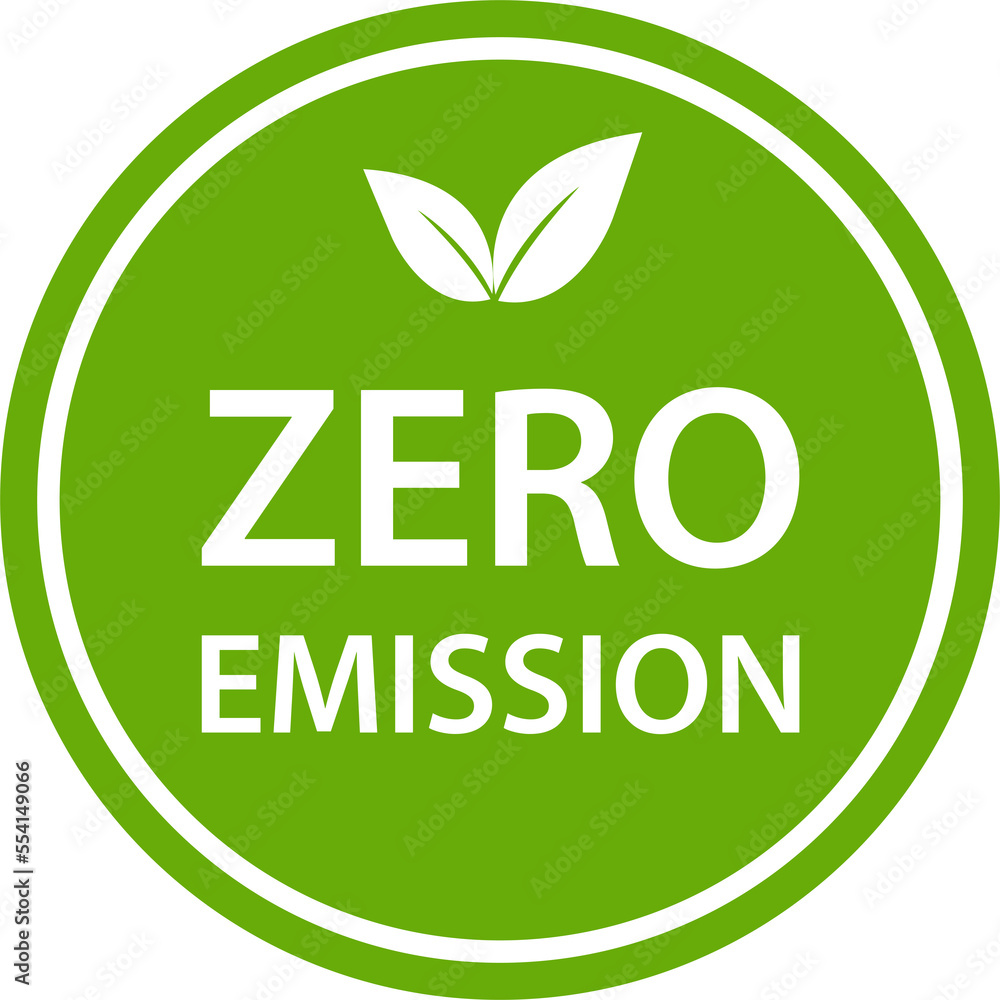 Zero emission icon CO2 neutral green sign for your web site design ...