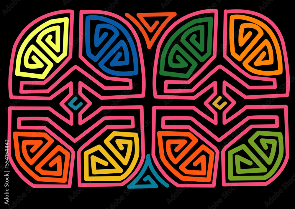 Mola from panama svg Stock Vector | Adobe Stock