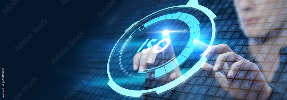 ISO Standard certification standardization quality control concept on ...