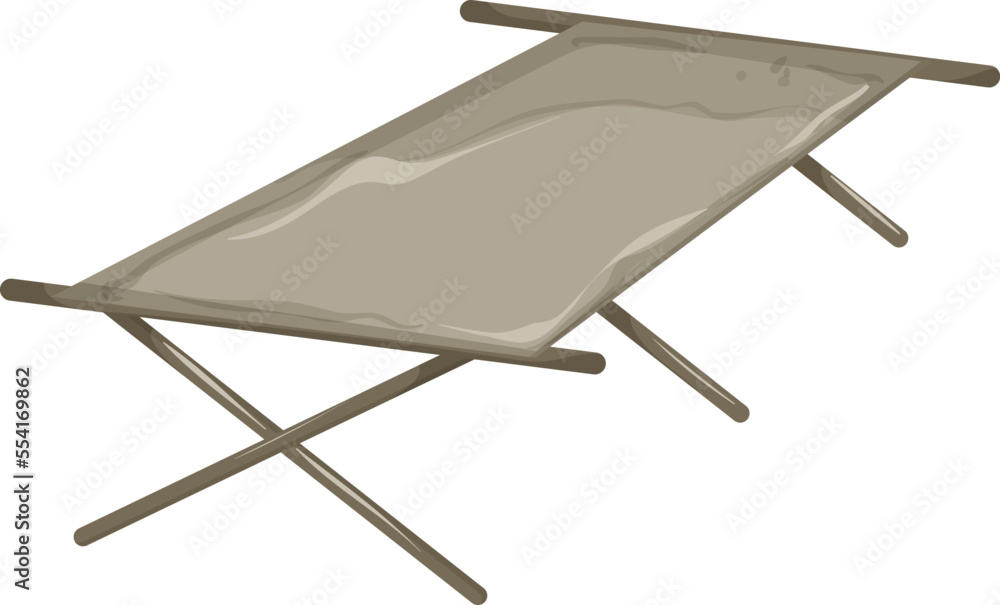 bed cot camp cartoon. bed cot camp sign. isolated symbol vector ...