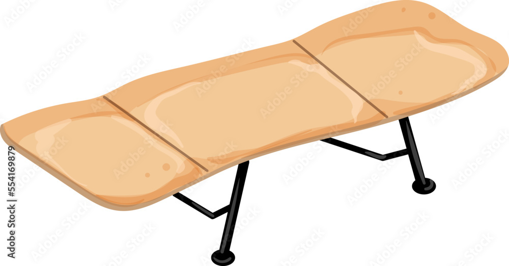 folding cot camp cartoon. folding cot camp sign. isolated symbol vector ...