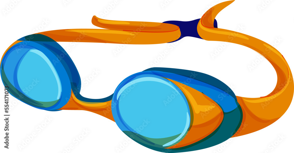 water pool goggles cartoon. water pool goggles sign. isolated symbol ...