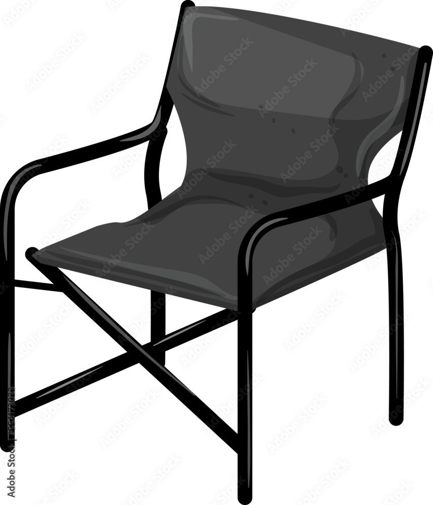 camp folding chair cartoon. camp folding chair sign. isolated symbol ...