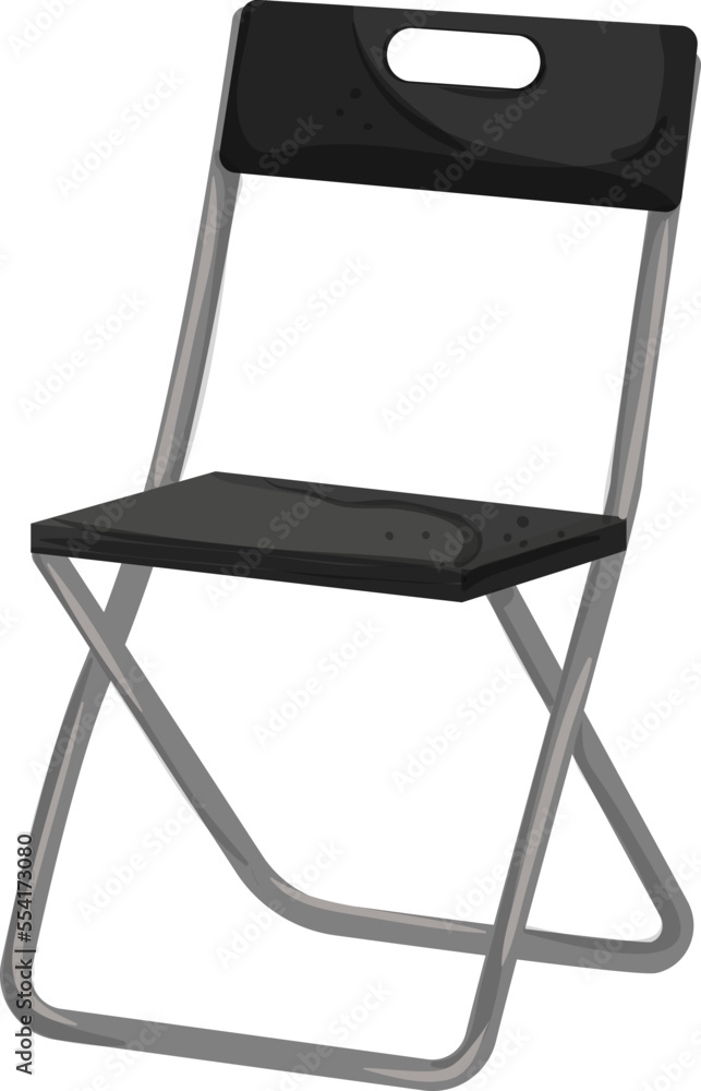seat folding chair cartoon. seat folding chair sign. isolated symbol ...