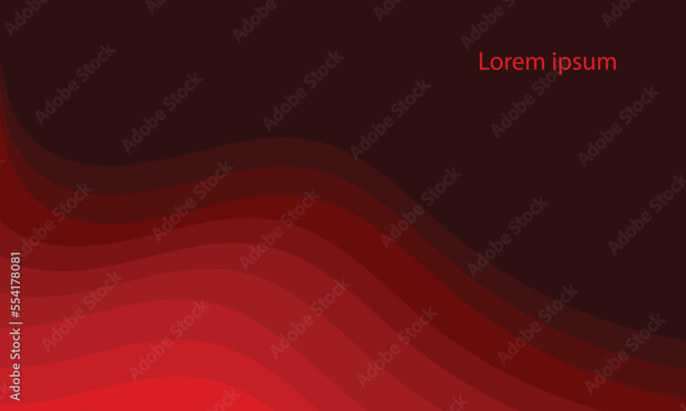 vector red wavy shapes on transparent background. Stock Vector | Adobe ...